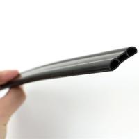 China Customizable Industrial PVC Tube Guard Black Plastic Profiles for sale