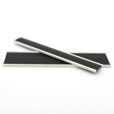 China Black PVC Stair Nosing Extrusion Profile Customized Plastic Profiles for sale