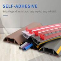China Brown Architecture PE Profile Customization PVC Cable Trunking Plastic Profiles for sale