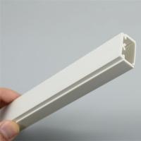 China 16 X 16 PVC Trunking Cable Channel Sticker Adhesive PC PE Co Extrusion Plastic Profile Customized for sale