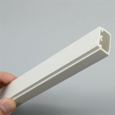 China 16 X 16 PVC Trunking Cable Channel Sticker Adhesive PC PE Co Extrusion Plastic Profile Customized for sale