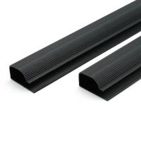 China 2024 New Design with Self-Adhesive PVC Cable Trunking Cheap Price Wire Slot Protection Black Wireway for sale