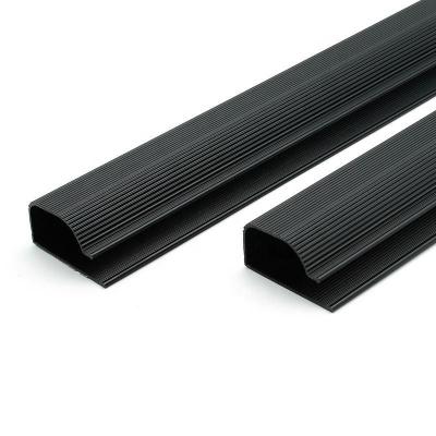 China 2024 New Design with Self-Adhesive PVC Cable Trunking Cheap Price Wire Slot Protection Black Wireway for sale