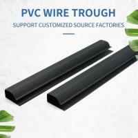 China 2024 New Design with Self-Adhesive PVC Cable Trunking Cheap Price Wire Slot Protection Black Wireway for sale