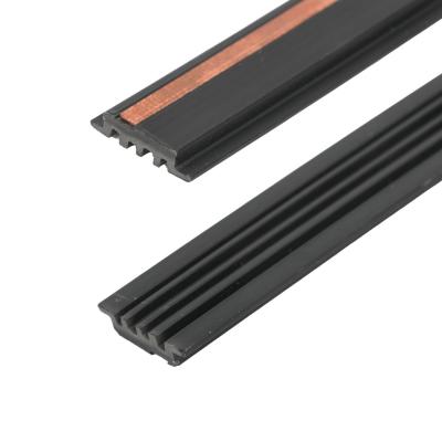 China Copper PVC Profile Square Plastic Cable Trunking PVC Cable Guide Rail Without Hole Customized for sale