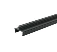 China Matte Black Fixed Panel Shower Door Deep U-Channel Profile Plastic Customized for sale