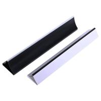 China Custom Plastic Triangle Strip Black PVC Wall Skirting Guard Corner ABS Sliding Profile for sale