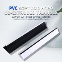 China Custom Plastic Triangle Strip Black PVC Wall Skirting Guard Corner ABS Sliding Profile for sale