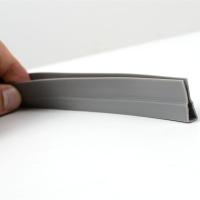 China Soundproof Plastic Cover Strip Door Bottom Garage Door Weather Seal Black Profile Customized for sale