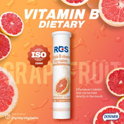 China Do's Farm Vitamin B Fizzy Tablet Grapefruit Flavor Tablets VB Tablets Effervescent Tablets for sale