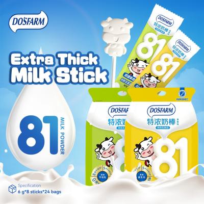 China Do's Farm 81 Original Extra Thick Milk Stick Orange Flavored Milk Chip Snacks 48g 8 Sticks for sale