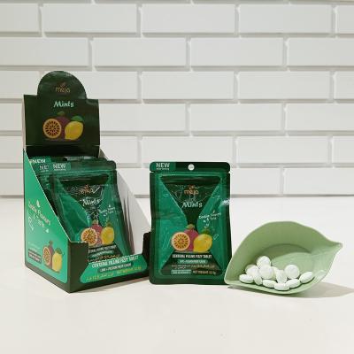 China USA HACCP Certified Healthy Mints In Bag Packaging Yellow Orange Color for sale
