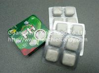 China bubble chewing gum cube shape chewing candy for kids low sugar watermelon mint candy for sale