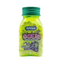 China Low Carbohydrate Content Sugar Free Sour Mint Candy Small Size Room Temperature Storage for sale