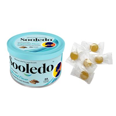 China Iron Tin Box Throat Lozenges Eaglewood Flavor With Candy Shape for sale