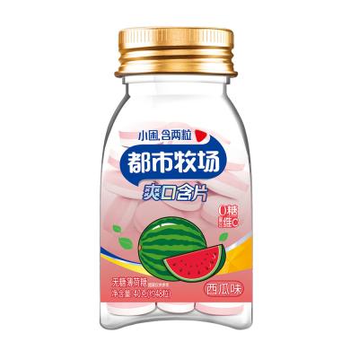 China Sugar Free Mints Round Watermelon Healthy Hard Mint Candy with Natural Colors for sale
