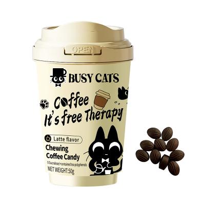 China 25% Coffee Powder Tablet Customized Healthy Chewing Coffee Candy Manufacturer for sale