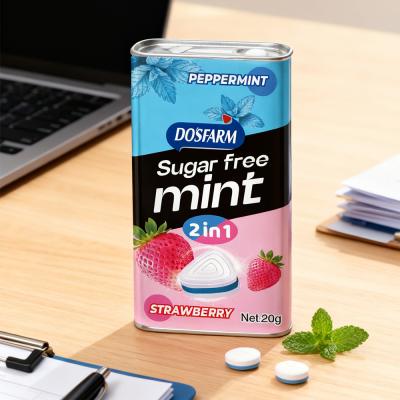 China Strong Peppermint Lozenge Tablet Sugar Free Mint Candy Strawberry Flavor or Customized by DIY OEM for sale