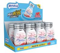 China Functional mint candy Fresh breath Watermelon Sugar Free Mint Candy In Plastic Bottle Vitamin C Pepper mint for sale
