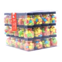 China Lucky Bubblegum Chewing Gum / Colorful Crispy Chewing Candy Packed In Jar for sale
