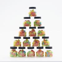 China Lucky Bubblegum Chewing Gum / Colorful Crispy Chewing Candy Packed In Jar for sale