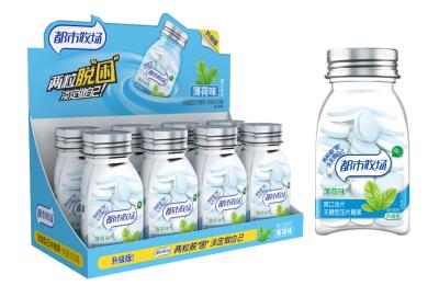 China Vitamin C Cooling Sugar Free Mint Candy With Triangle  Bottle Pack for sale