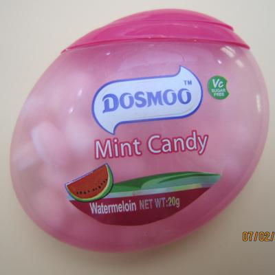 China Fresh breath Egg shape Sugar Free Mint Candy / 20g Watermelon Flavor Candy Pepper mint snack for sale