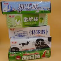 China Big Long Colorful Sweet Chewy Milk Candy Mixing Fruit / Chocolate No Carb for sale