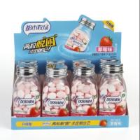 China 38g bottle pack Strawberry flavor Sugar free mint candy Vitamin C fat free candy for sale