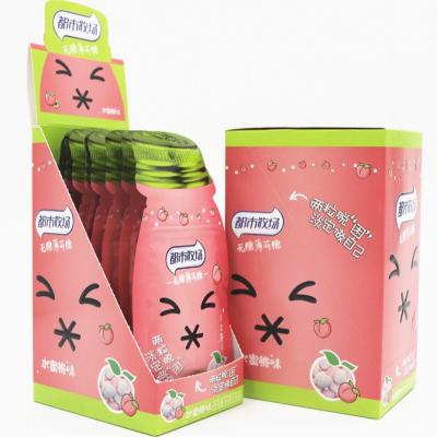 China Cooling peach flavor Sugar Free Mint Candy in Portable Sachet Pack Vitamin C hard candy for sale