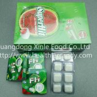China bubble chewing gum cube shape chewing candy for kids low sugar watermelon mint candy for sale