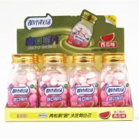 China Golden Cap Bottle 40 grams Big Capacity Hard Candy Watermelon Flavor Healthy Hard Candy Mint Candies for sale