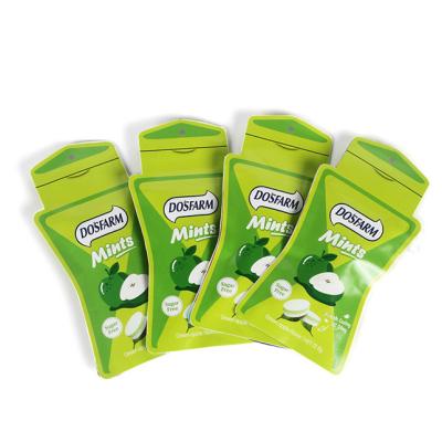 China Cooling Sugar Free Mint Green Apple Taste Oval Shaped Candy Full of Vitamin C for sale
