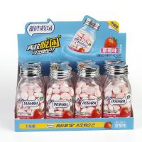 China ISO22000 Fruit Hard Candy With Transparent Bottle Pack for sale