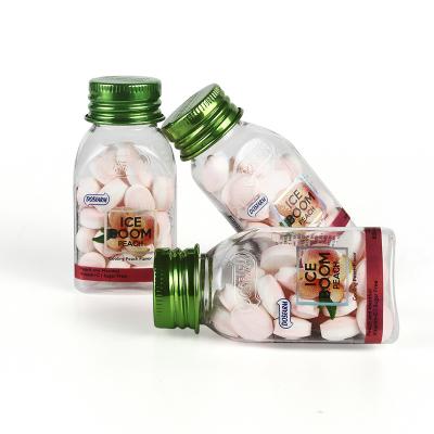 China Juicy Peach Sugar Free Mint Candy Red Pink Bottle HALAL Certificate Approved for sale