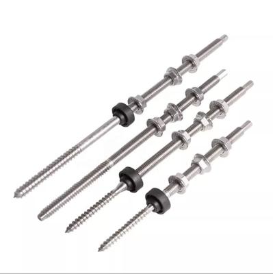 China ISO Standard Solar Double Ending Bolts Stainless Steel Hanger Bolts Mounting M8 M10 for sale