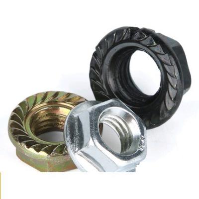 China DIN6923 Hex Flange Nut M20 M16 Carbon Steel Stainless Steel Direct Fastener for sale