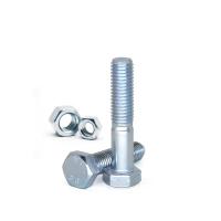 China Galvanized Hexagon Bolts and Nuts Grade 8.8 Length 10mm to 500mm for Industrial Use for sale