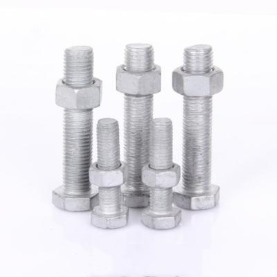 China High Strength HDG Hex Bolts and Nuts Set for Heavy Duty Construction Length 20mm to 300mm for sale