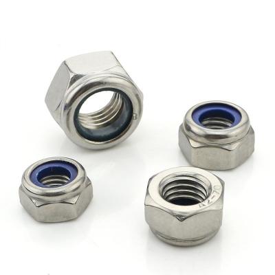 China DIN985 DIN982 Galvanized M8 M10 M12 Nylon Insert Lock Nut Black Oxide Finish for sale