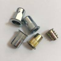 China Yellow Zinc Carbon Steel M6 Flat Round Head Half Hex Rivet Nut for Internal and External Use for sale