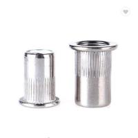 China Yellow Zinc Carbon Steel M6 Flat Round Head Half Hex Rivet Nut for Internal and External Use for sale