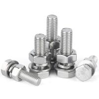 China M36 DIN933 DIN934 Stainless Steel Hex Bolt and Nut Set with White Zinc Yellow Zinc HDG for sale