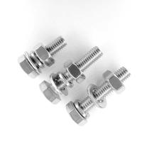China M36 DIN933 DIN934 Stainless Steel Hex Bolt and Nut Set with White Zinc Yellow Zinc HDG for sale