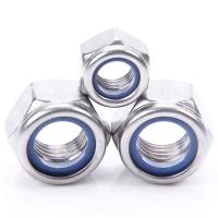 China DIN982 Hexagon Nylon Self Lock Nuts Zinc Yellow Chromate Plated M6 M8 M10 for sale