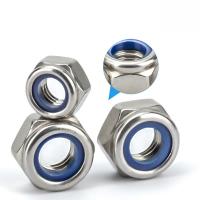 China DIN982 Hexagon Nylon Self Lock Nuts Zinc Yellow Chromate Plated M6 M8 M10 for sale