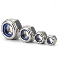 China DIN982 Hexagon Nylon Self Lock Nuts Zinc Yellow Chromate Plated M6 M8 M10 for sale