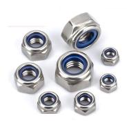 China DIN982 Hexagon Nylon Self Lock Nuts Zinc Yellow Chromate Plated M6 M8 M10 for sale