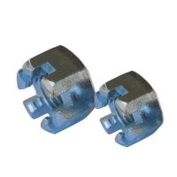 China Slotted Nut DIN 935 M4 Castle Nut Hexagon Lock Nut with Flange Round Slot for Secure Fastening for sale