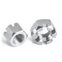 China Slotted Nut DIN 935 M4 Castle Nut Hexagon Lock Nut with Flange Round Slot for Secure Fastening for sale